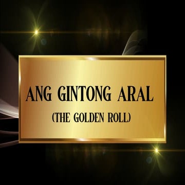 Ang Gintong Aral Grade 10 3rd Quarter lesson PDF. | PPT