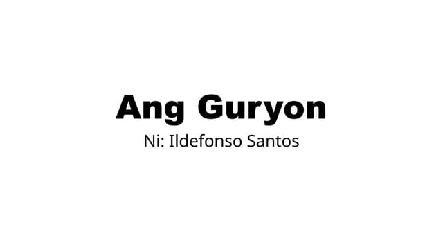 Ang guryon (1) | PPTX
