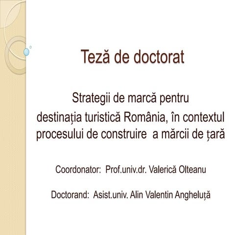 prezentare - teza de doctorat Alin Angheluta | PPTX