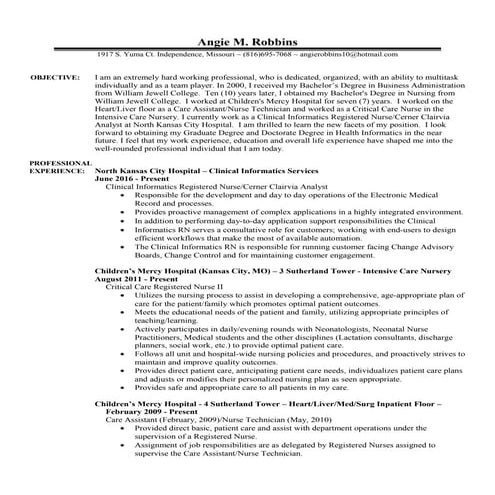 Angie M. Robbins - Resume' | PDF
