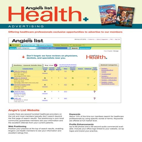 Angie's list health advertising | PDF