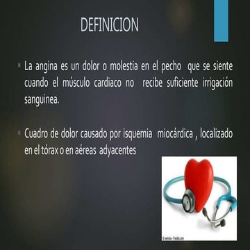 Angina de pecho estable | PPTX