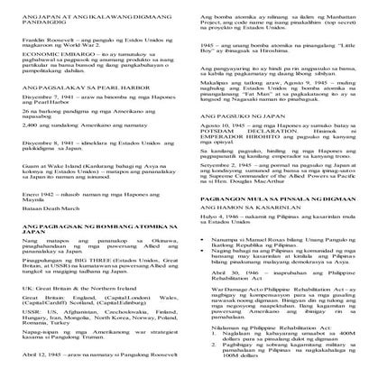 ang unang digmaan pan daigdig (timeline) | PPTX