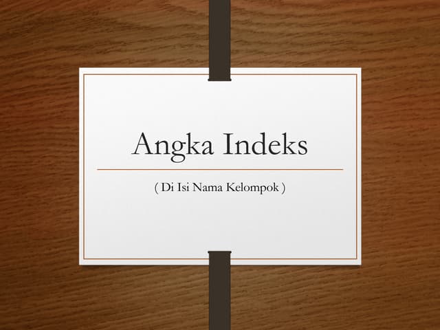 ANGKA INDEKS.pdfjgyrftfyuggywtdtdqwtdftwdut6 | PDF