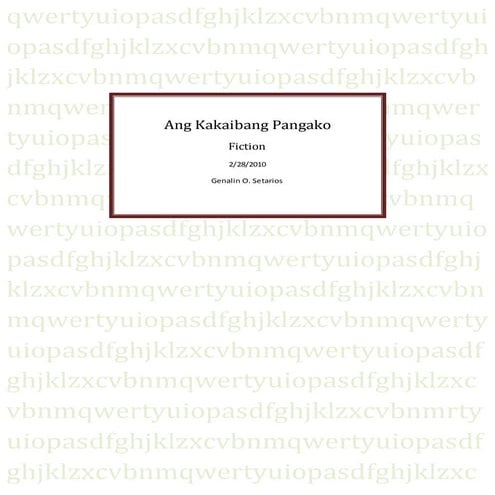 "Pangako" - Sarah Mae S. Cadorna | DOCX