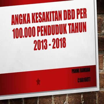 Angka kesakitan dbd per 100 | PPTX