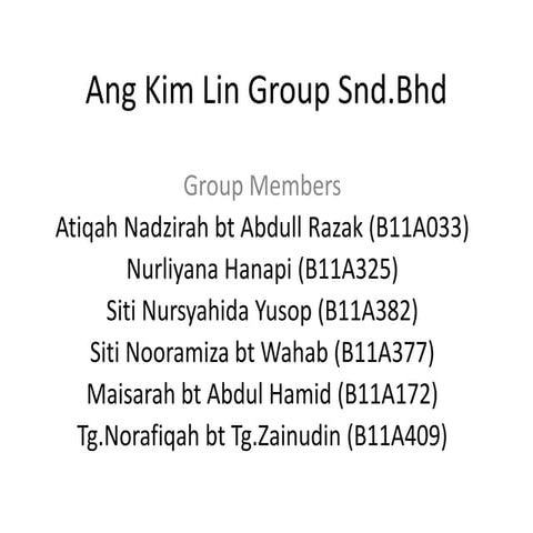 Ang kim lin group snd | PPT