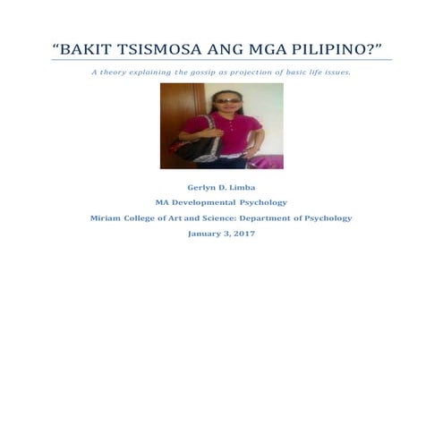 Ang konsepto ng tsismis by gerlyn limba | DOCX