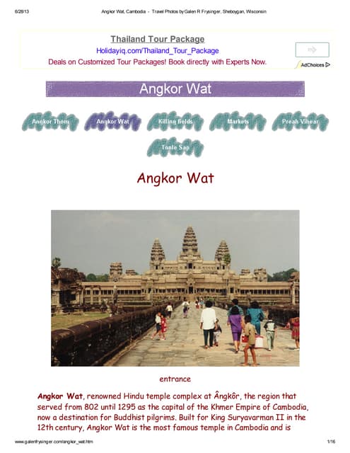 Angkor wat presentation-template | PPTX