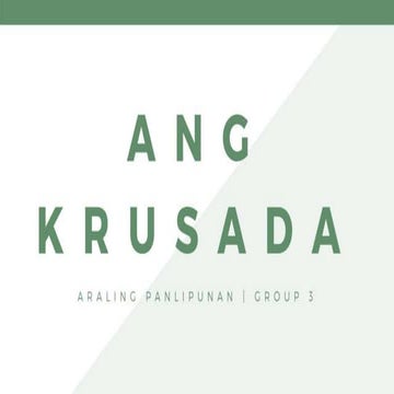 [K-12] AP 7 - Ang Krusada | PPTX