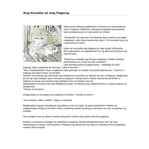 Ang kuneho at ang pagong | PDF