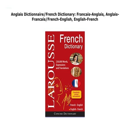Anglais Dictionnaire/French Dictionary: Francais-Anglais, Anglais ...