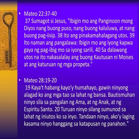 Ang layunin ng iglesia ng panginoon (5 keys to unlock the church ...