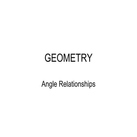 Angle Relationships | PPT