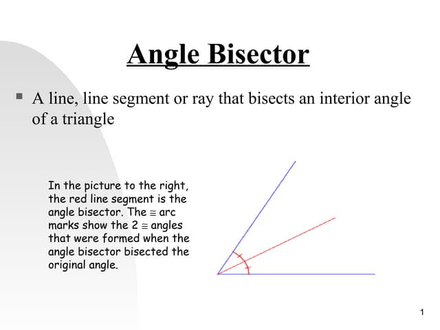 Angle Bisector Geometry