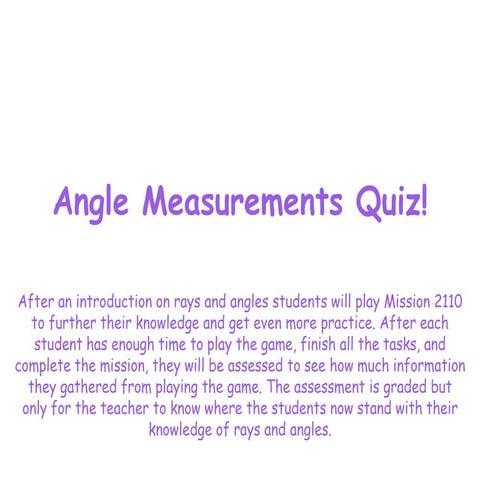 Angle Measurement Quiz | PPT