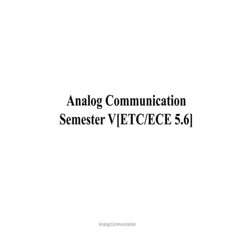 Angle Modulation Frequency Modulation And Phase Modulation Pptx