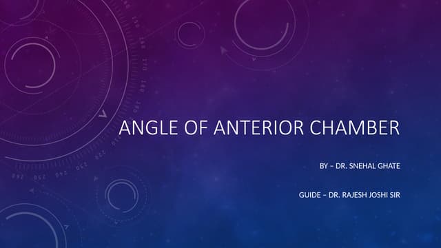 ANGLE ANATOMY | PPTX