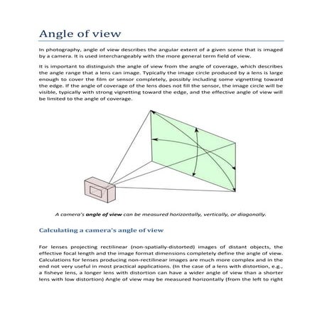 Angle of view - photography | DOCX