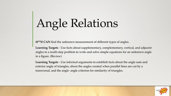 Angle Pairs - Quarter 2 Grade 7 Mathematics.pptx | Physics | Science
