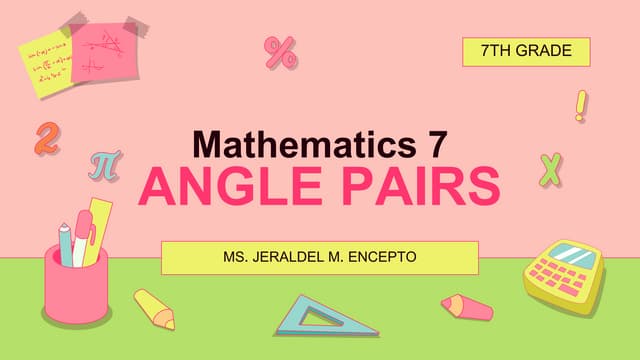 Lesson plan in geometry (relationships of angles) | DOCX