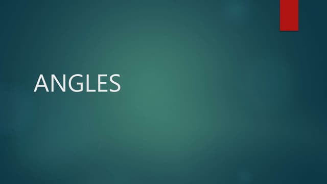 1.5 Complementary and Supplementary Angles | PPT