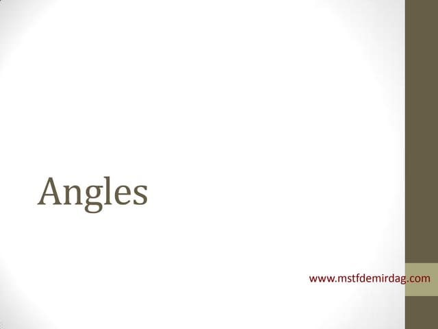 ANGLES-LESSON- ACUTE, RIGHT, AND OBTUSE ANGLES | PPTX