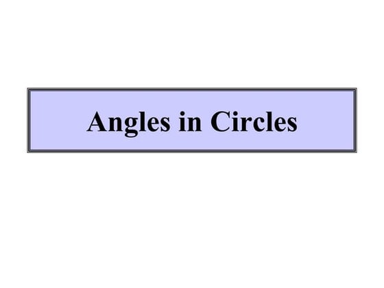Circle theorem powerpoint | PPT