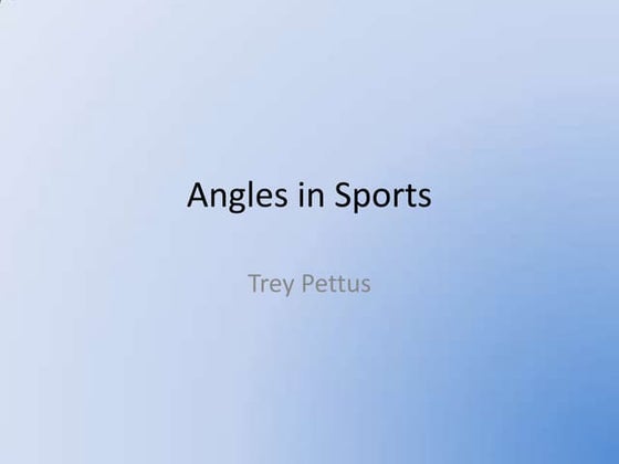 Angles in Real Life | PPT