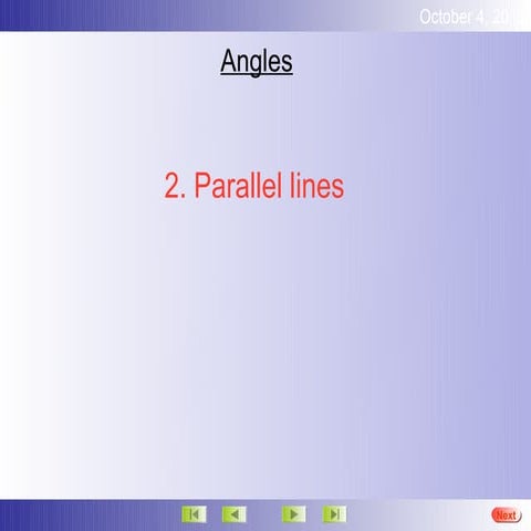 Angles parallel lines | PPT