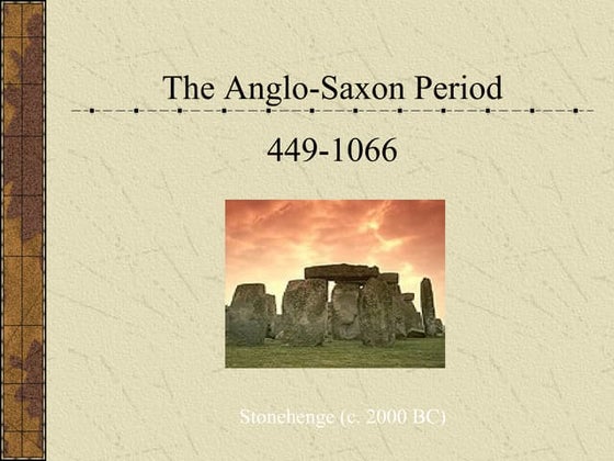 The Anglo-Saxons | PPTX