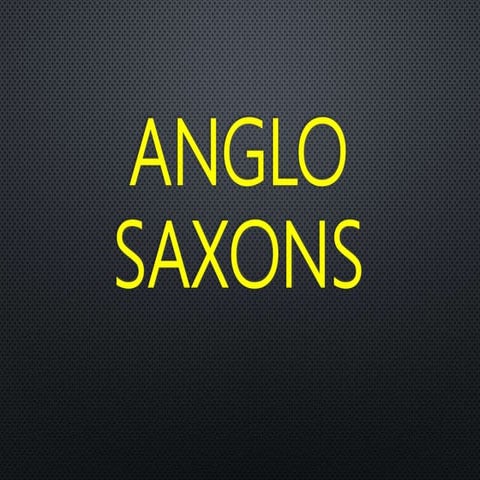 Anglo saxons period and Beowulf | PPT