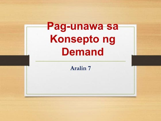 Aralin 11 interaksyon ng supply at demand | PPTX