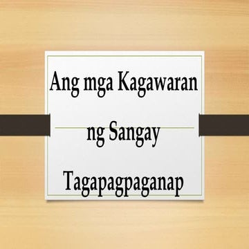 Ang mga Kagawaran ng Sangay Tagapagpaganap | PPTX