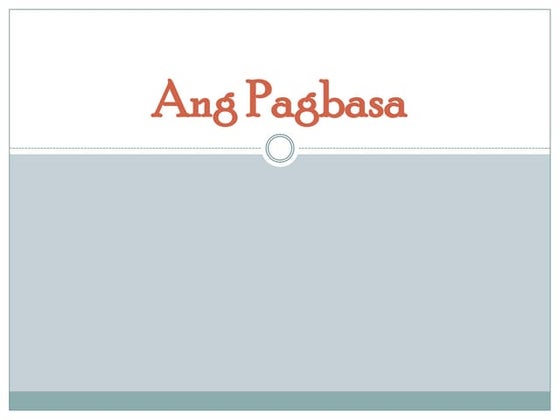 Mga teorya sa pagbasa | PPTX