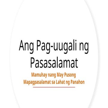 Ang Paguugali ng Pasasalamat: Mamuhay nang May Pusong Mapagpasalamat sa ...