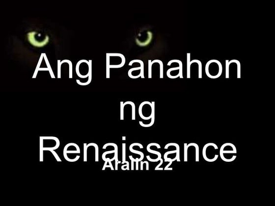 Sining sa Renaissance Period | PPTX
