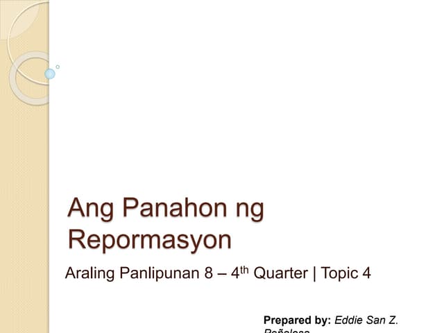Repormasyon | PPTX