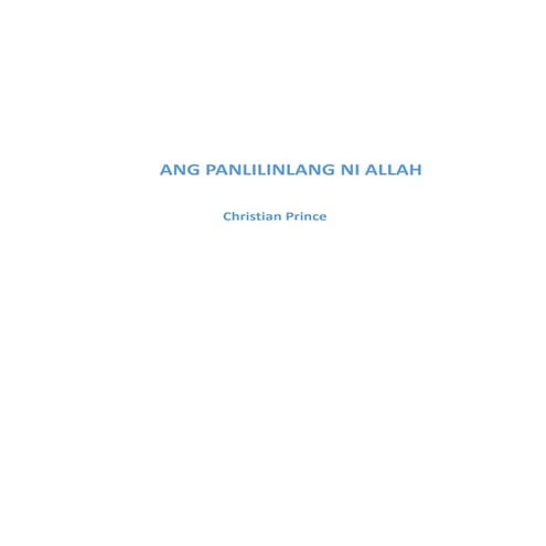 Deception of Allah (TAGALOG) | PDF