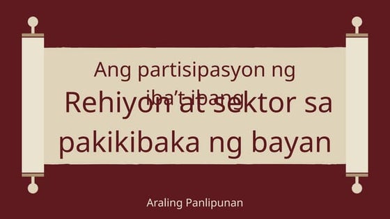 Araling Panlipunan 5 - Pag-aalsang Panrelihiyon | PPT