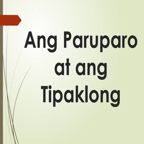 Si langgam at tipaklong | PPTX