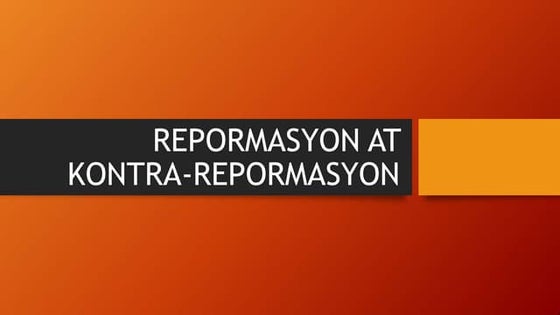 Repormasyon | PPTX
