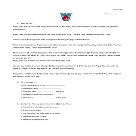 Reading comprehension 4 | DOCX