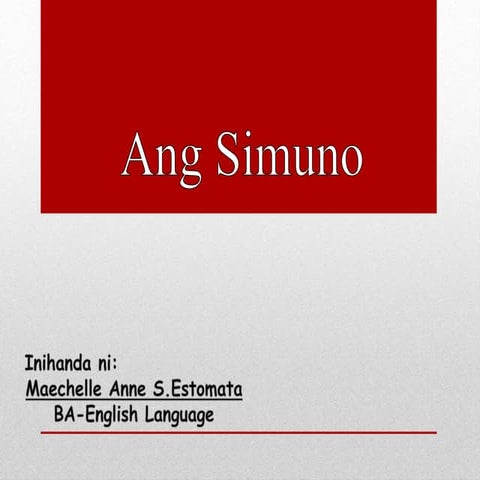 Ang Simuno | PPT