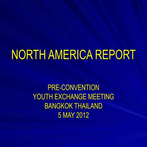 YEO 2012_North America Report | PPT