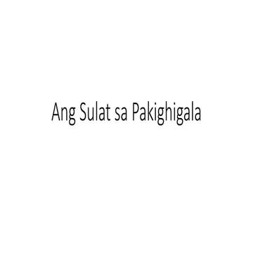 Ang sulat sa pakighigala | PPTX