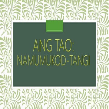 Ang tao | PPT