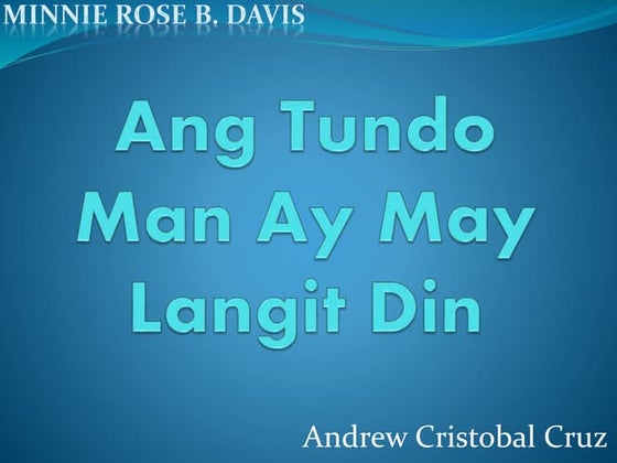 Pagsusuri sa Nobela: "Ang Tundo Man May Langit Din" (Kabanata 8) ni ...