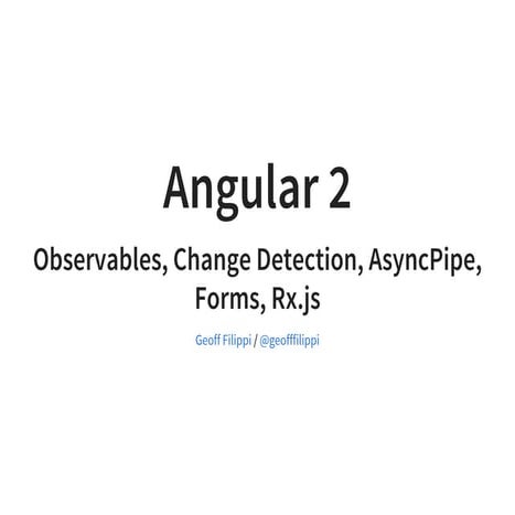 Angular 2 Observables Ppt