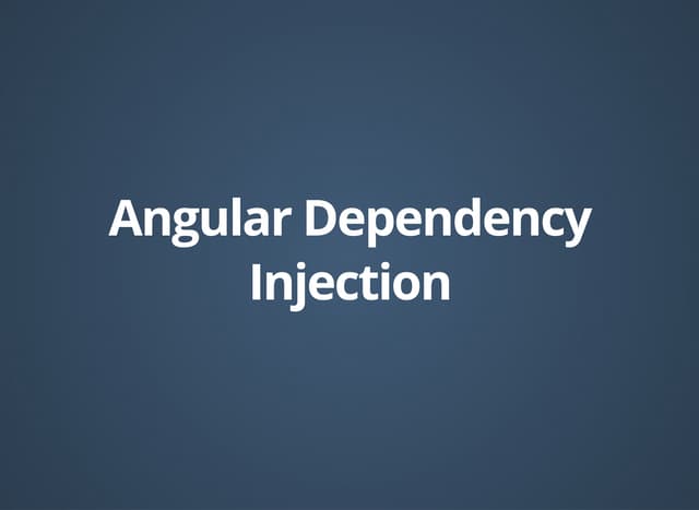 Angularjs Dependency Injection Pdf Web Development Internet 8396